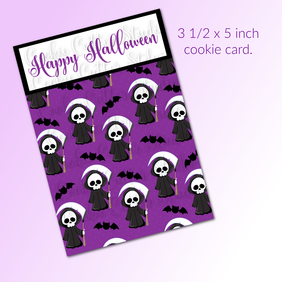 Halloween Cookie Card - Grim Reaper – Cookie Cutter Studio