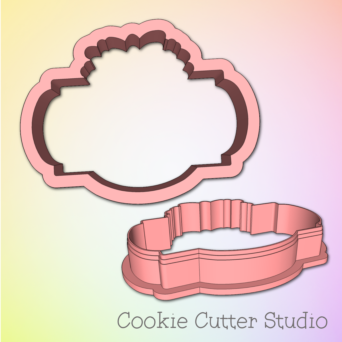 Floral Plaque Cookie Cutter – Cookie Cutter Studio