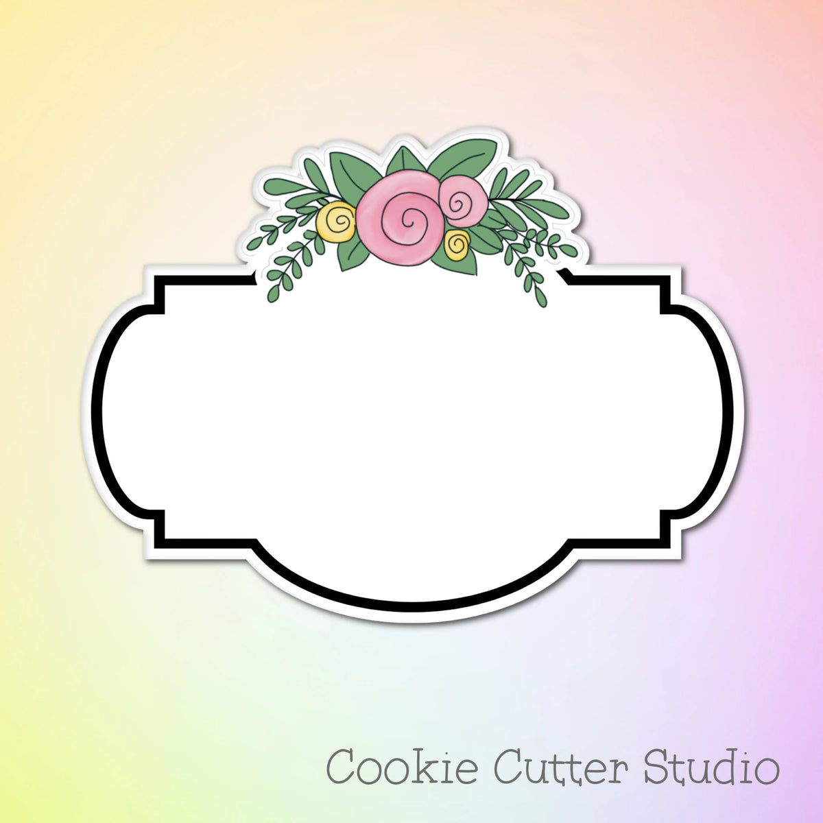 Floral Plaque Cookie Cutter – Cookie Cutter Studio