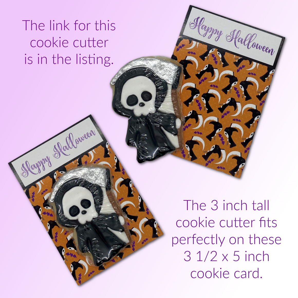 Halloween Cookie Card - Grim Reaper – Cookie Cutter Studio