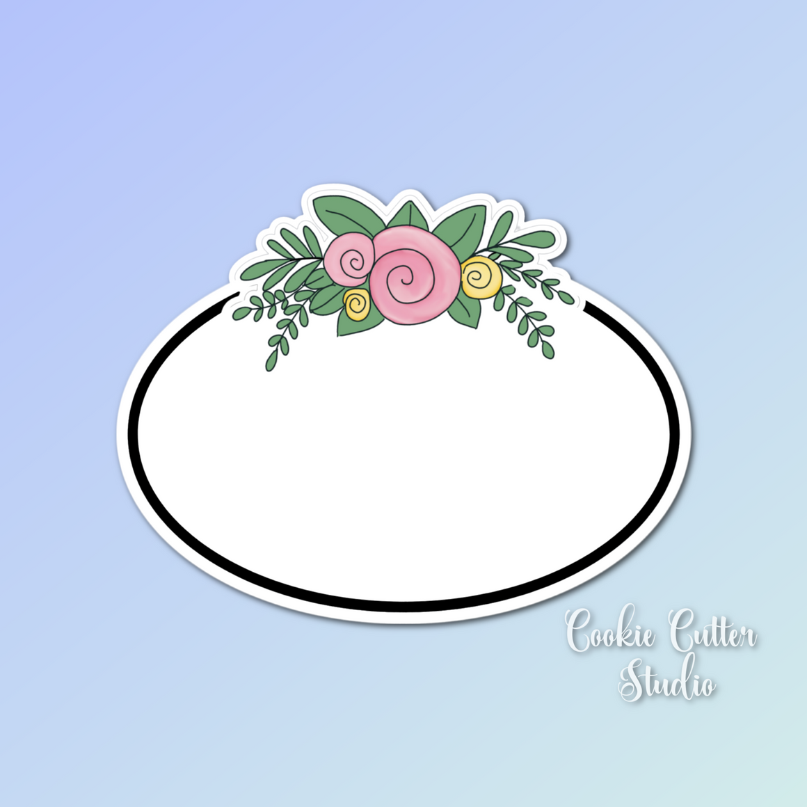 Oval Floral Plaque Cookie Cutter – Cookie Cutter Studio