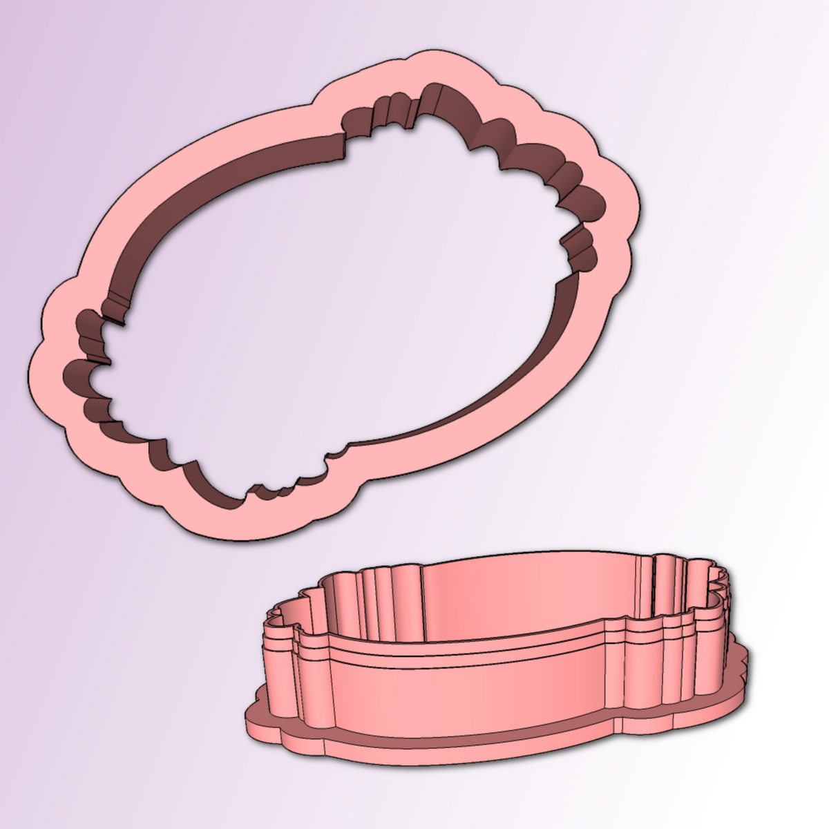 Oval Floral Plaque Cookie Cutter – Cookie Cutter Studio